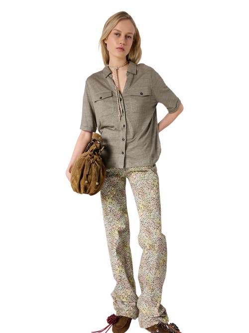GERARD DAREL GERARD DAREL Moana Open Collar Linen Shirt